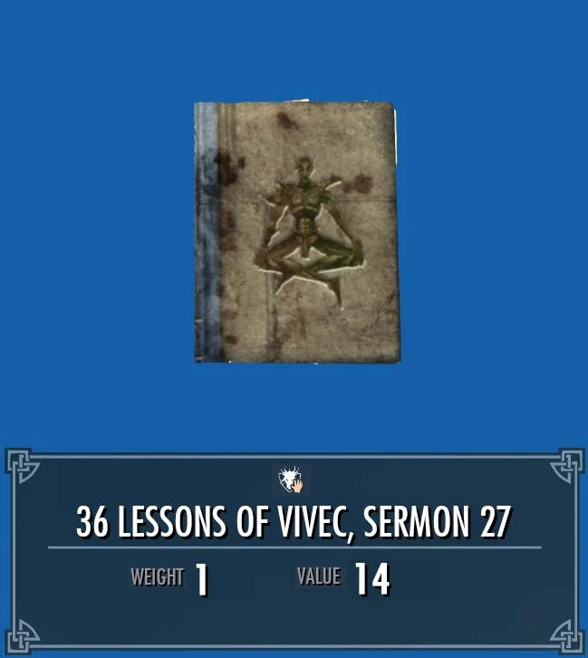 36 Lessons of Vivec, Sermon 27 | Legacy of the Dragonborn | Fandom