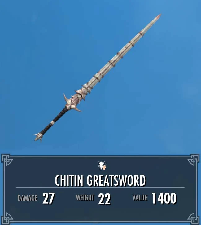 Chitin Greatsword | Legacy of the Dragonborn | Fandom