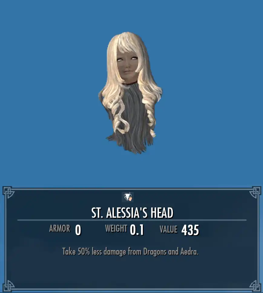 St. Alessia's Head | Legacy of the Dragonborn | Fandom