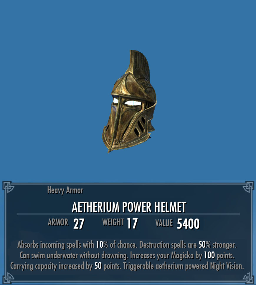 Aetherium Power Helmet Legacy Of The Dragonborn Fandom
