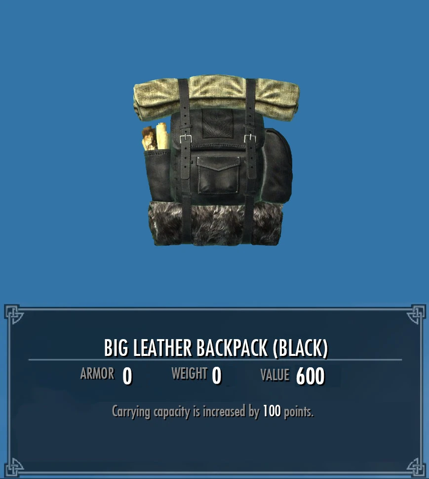 Big Leather Backpack | Legacy of the Dragonborn | Fandom