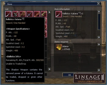 Updates - Interlude - Shadow Weapons | Legacy.lineage2 Wiki | Fandom