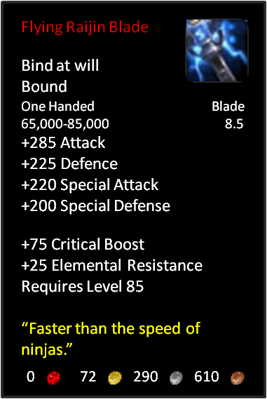 Flying Raijin Blade | A Legend's Legacy Wiki | Fandom