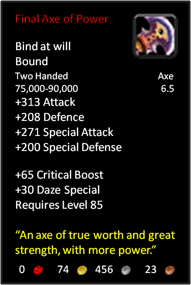Final Axe of Power | A Legend's Legacy Wiki | Fandom