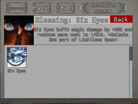 Blessing: Six Eyes | Legends Re:Written Wiki | Fandom