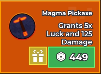 Magma Pickaxe | Mining World Wiki | Fandom