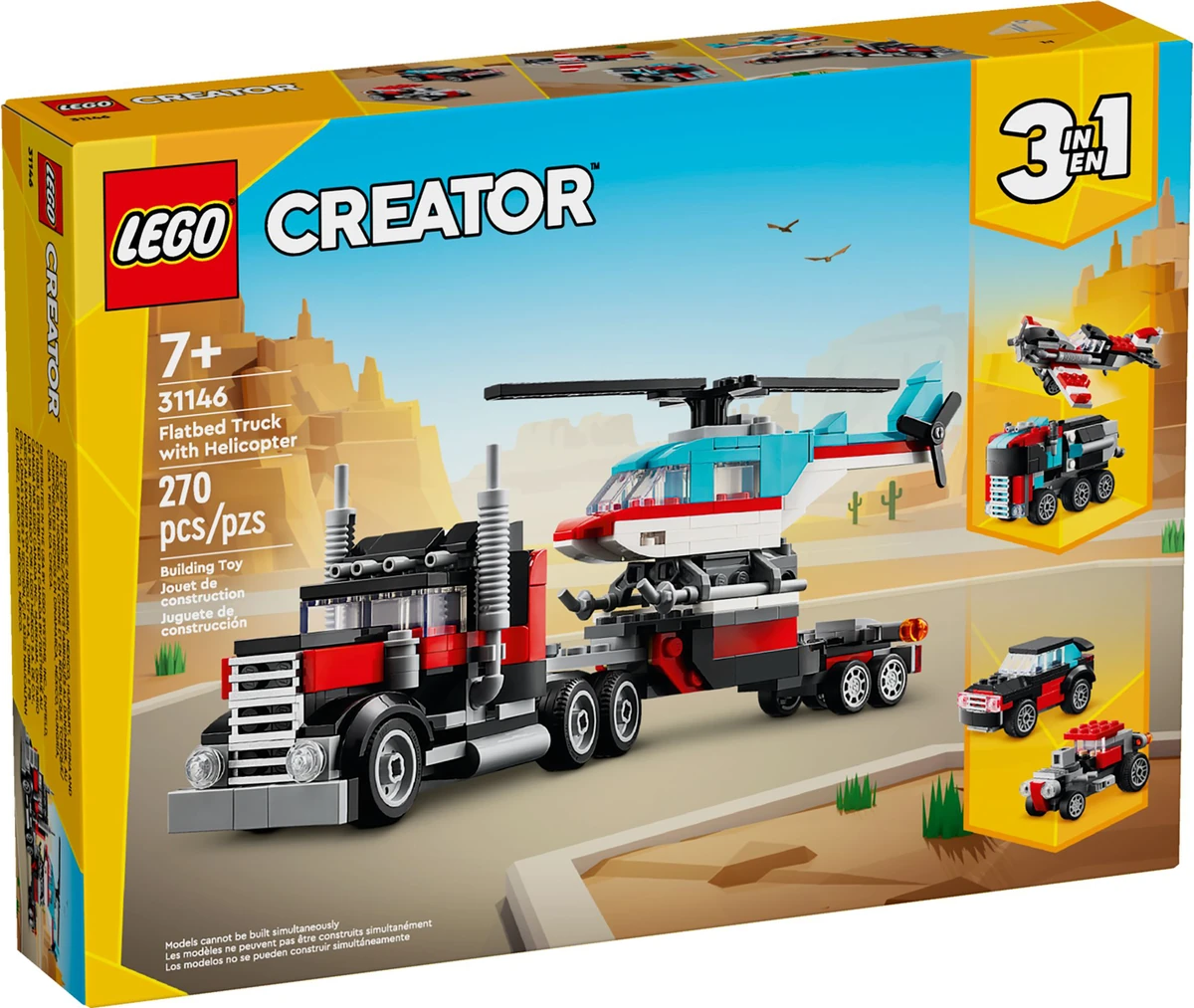 31146 Flatbed Truck with Helicopter | Brickipedia | Fandom