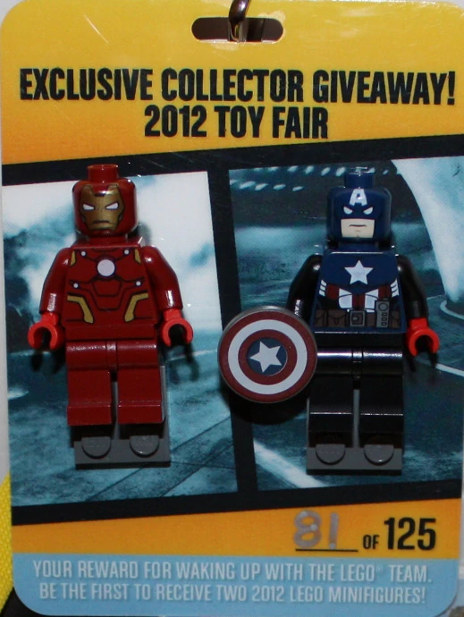 New York Toy Fair Exclusive Captain America and Iron Man | Lego Marvel ...
