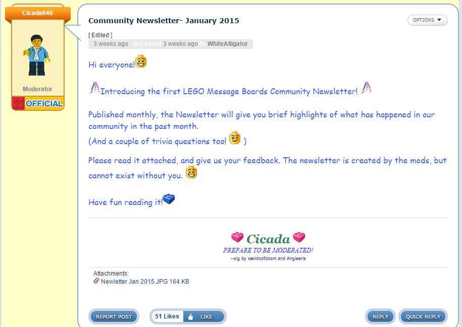Community Newsletter | LEGO Message Boards Wiki | Fandom
