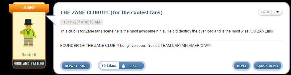 THE ZANE CLUB!!!!! (for the coolest fans) | LEGO Message Boards Wiki ...