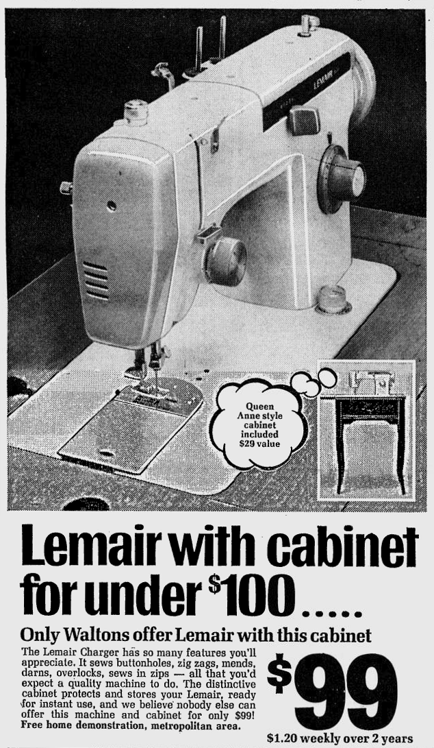 Advert-19750810-SMH,p54 | Lemair Sewing | Fandom