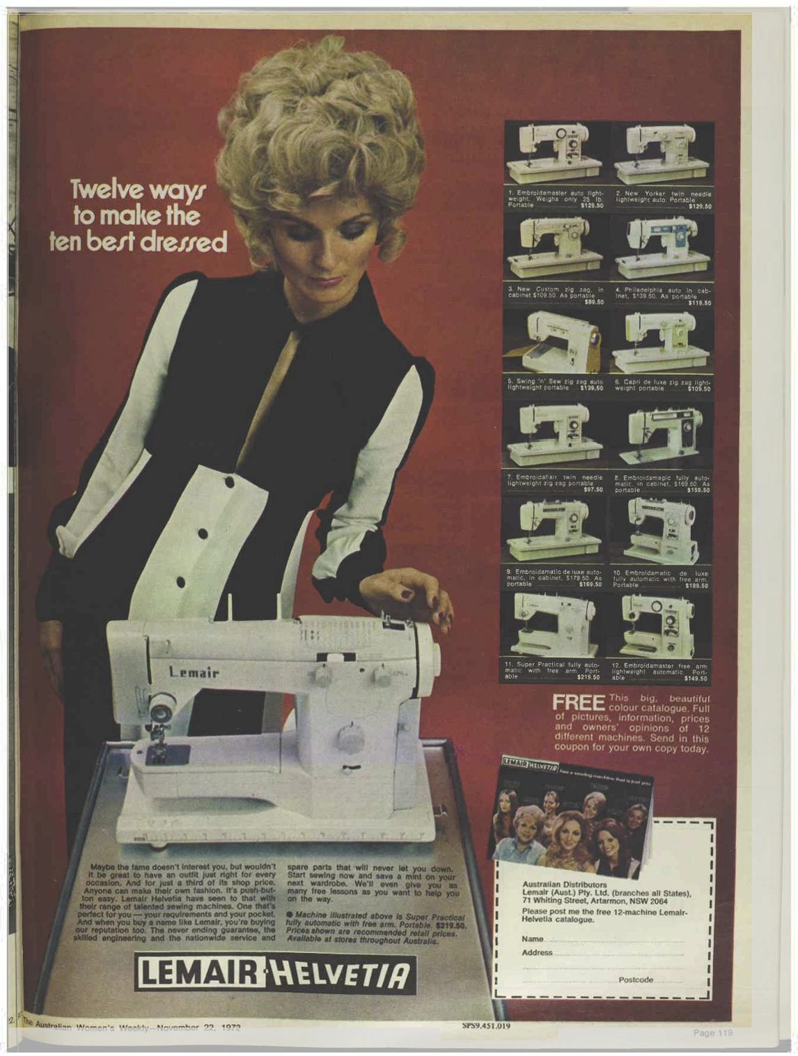 Advert-19721122-AWW,p119 | Lemair Sewing | Fandom