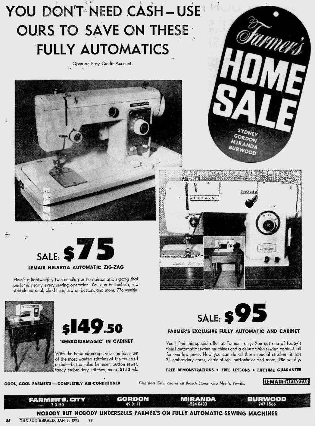 Advert-19710103-SMH,p88 | Lemair Sewing | Fandom