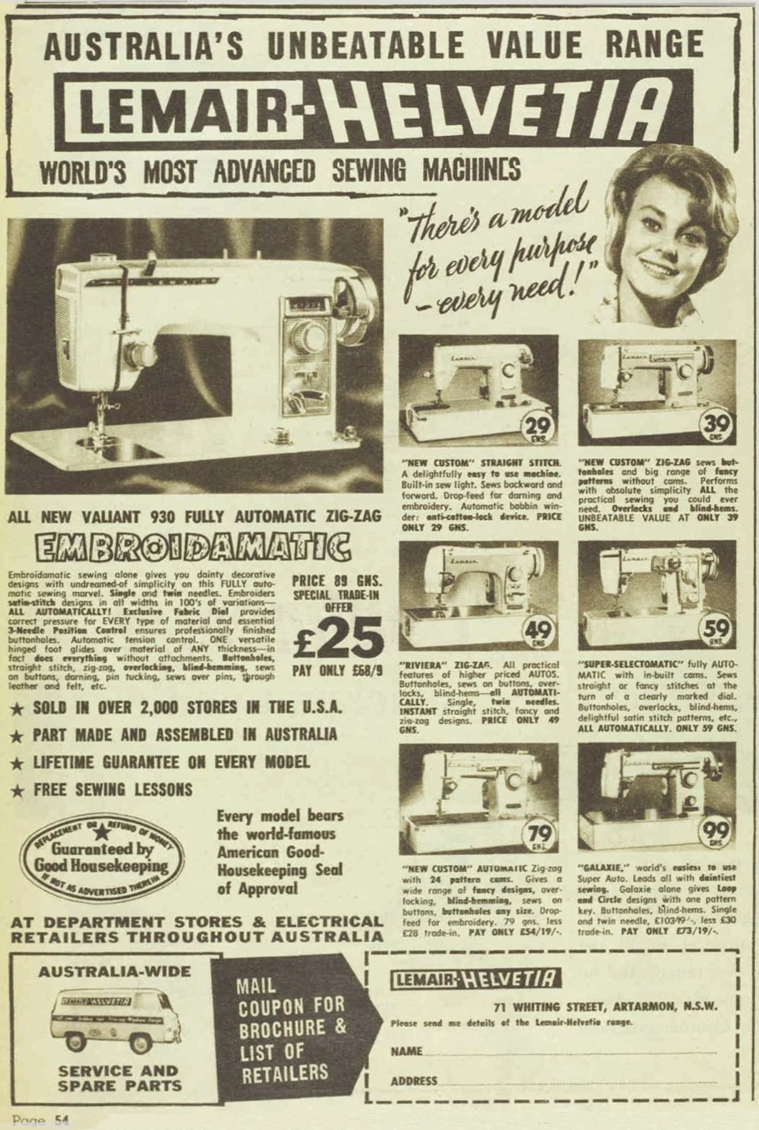 Advert-19640527-AWW,p54 | Lemair Sewing | Fandom