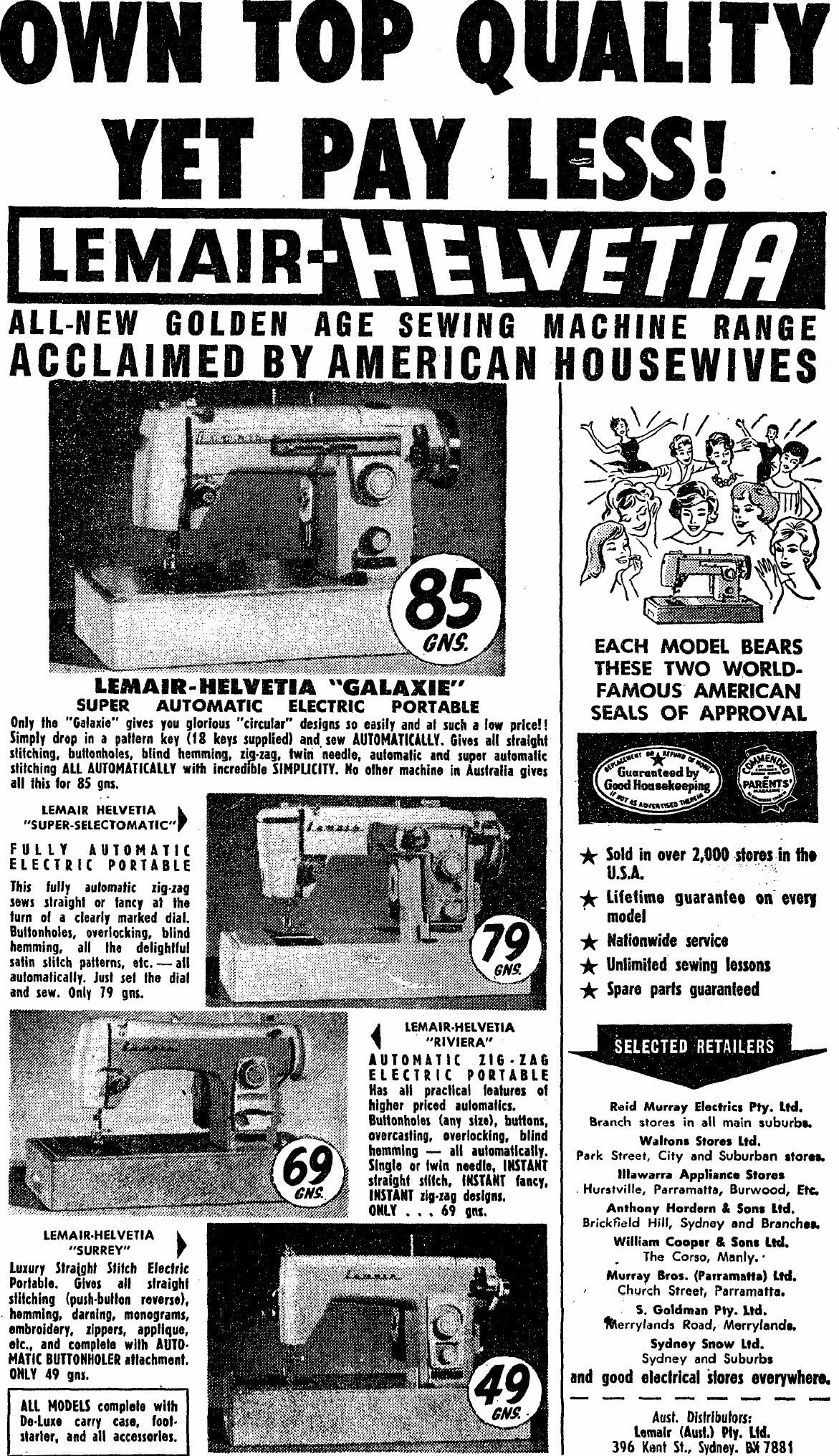 Advert-19620121-SMH,p15 | Lemair Sewing | Fandom