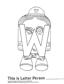 letter people coloring pages