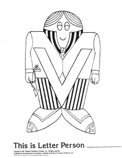 letter people coloring pages