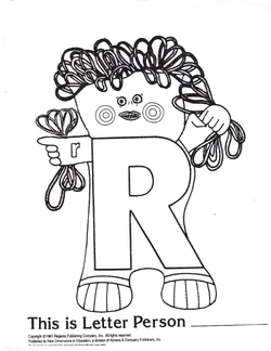 letter people coloring pages printable
