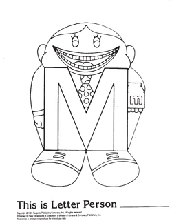letter people coloring pages