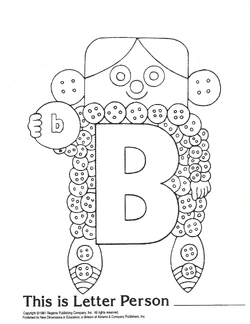 letter people coloring pages
