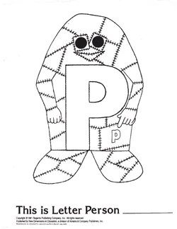 letter people coloring pages