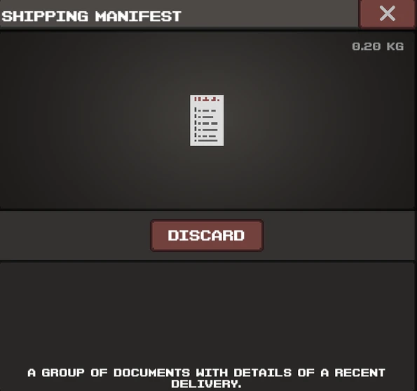 Shipping manifest | Last Group out Wiki | Fandom