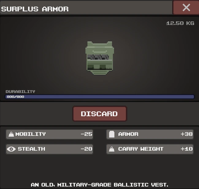 Surplus armor | Last Group out Wiki | Fandom