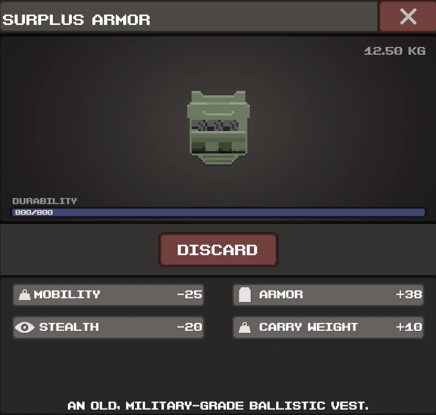 Surplus armor | Last Group out Wiki | Fandom