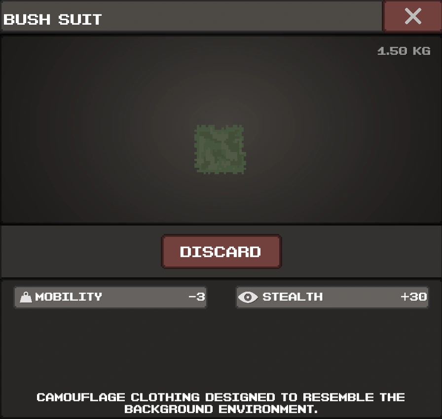 Bush suit | Last Group out Wiki | Fandom