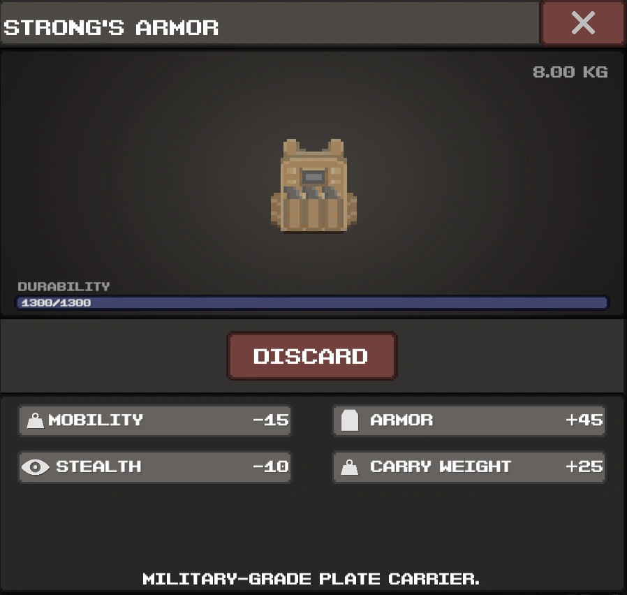 Strong's armor | Last Group out Wiki | Fandom