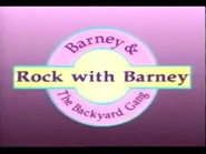 Barney The Backyard Gang Rock With Barney Liam Tallent S Retro
