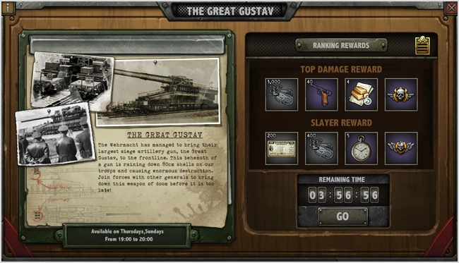 GREAT GUSTAV, THE | LIBERATORS wiki | Fandom