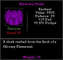 Shadowy Cloak | LifeForge Wiki | Fandom