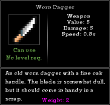 Worn Dagger | LifeForge Wiki | Fandom