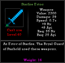 Starfire Estoc | LifeForge Wiki | Fandom