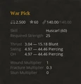 War pick - Official Life is Feudal Wiki
