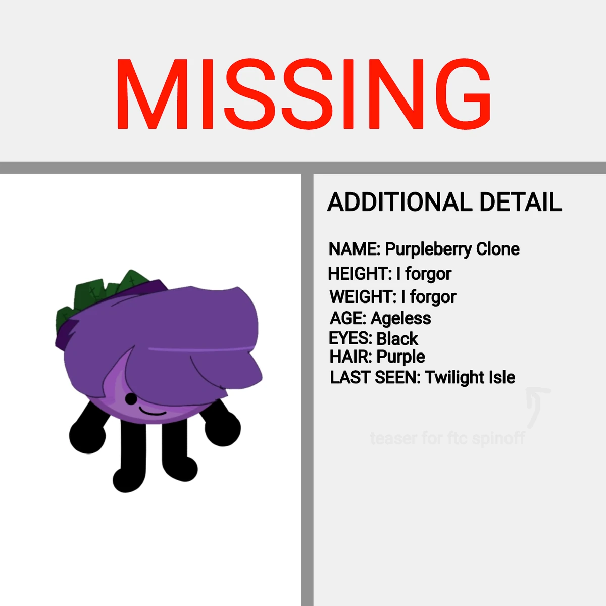 Purpleberry Clone | Light Object Role Year Show Play Wiki | Fandom