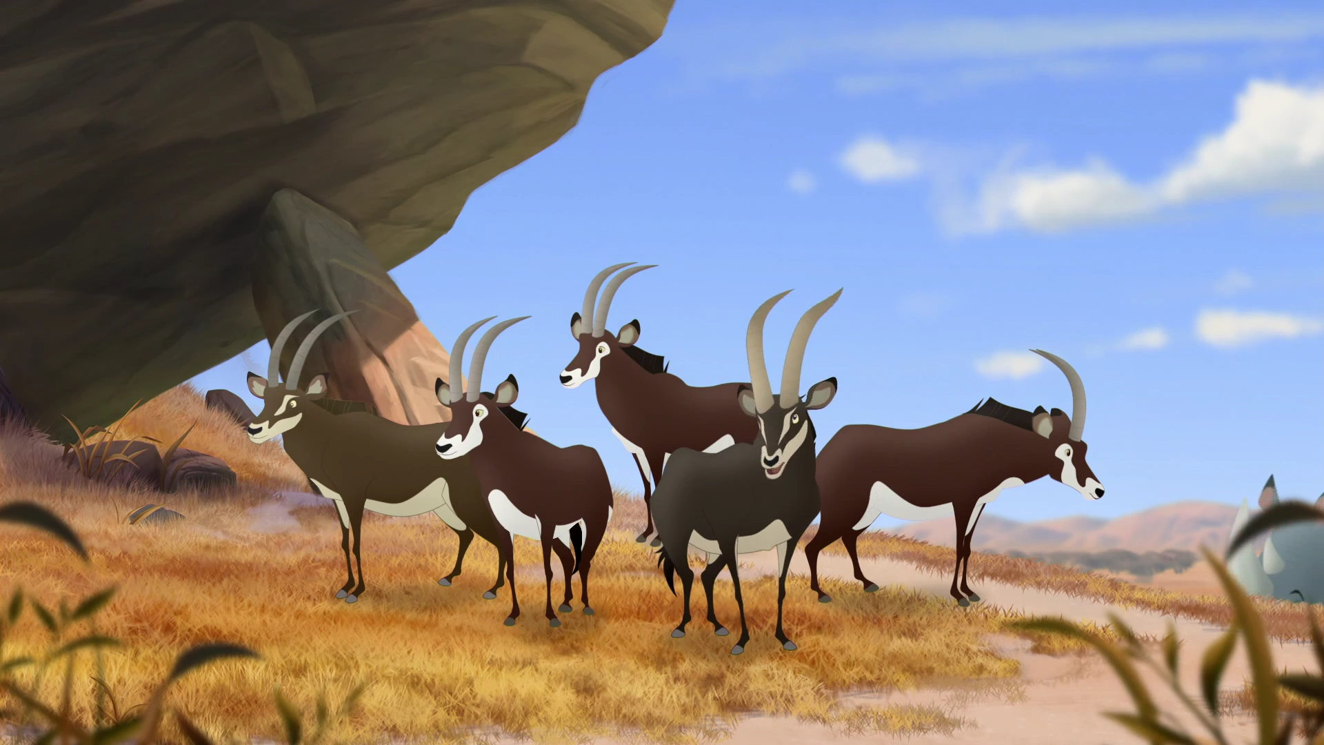 Sable Antelope Running