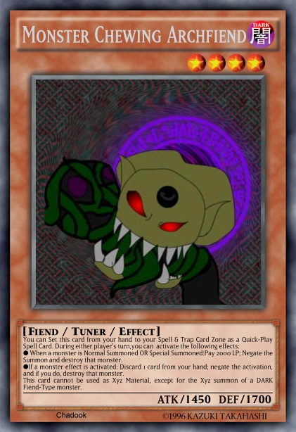 Monster Chewing Archfiend | LionHeartKIng Wiki | Fandom