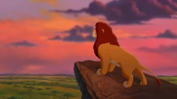 Simba And Mufasa Pride Rock