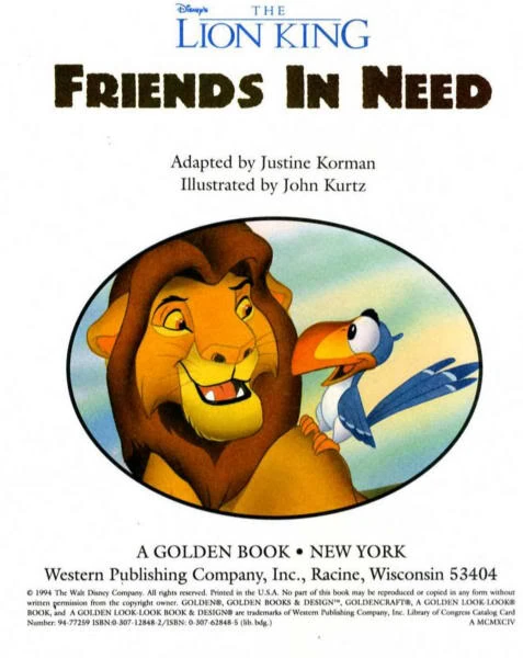 Friends In Need | The Lion King Wiki | Fandom