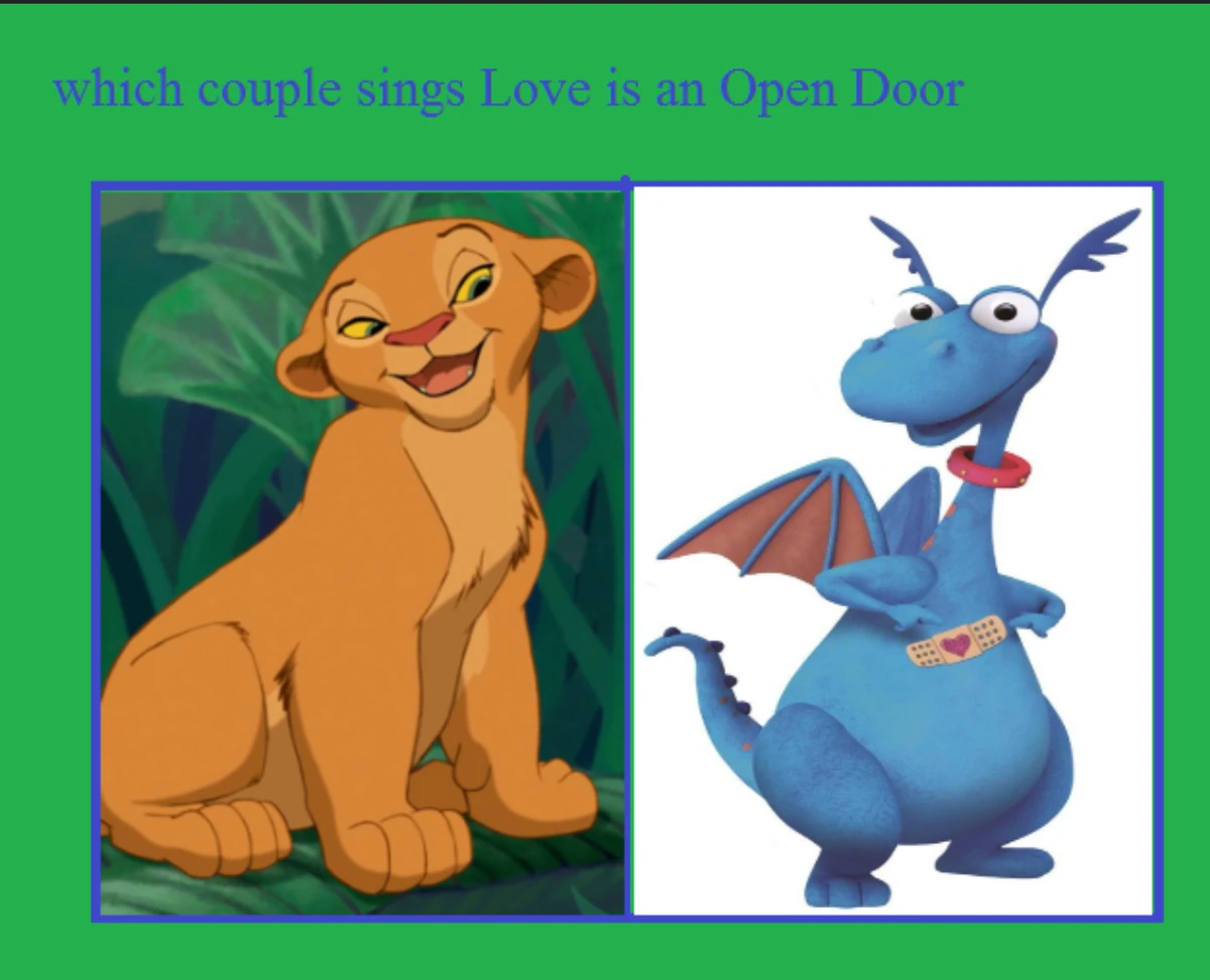 User blog:Rabbidpony/Nala and Stuffy Sing “Love Is An Open Door” From ...