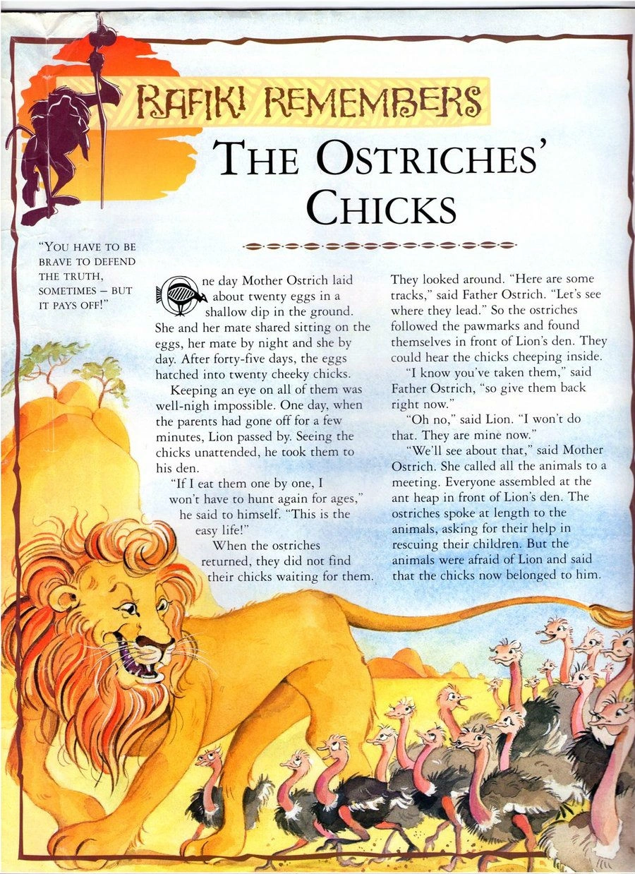 The Ostriches' Chicks | The Lion King Wiki | Fandom