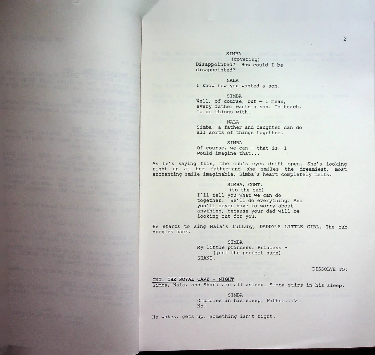 The Lion King II: Simba's Pride (February 1996 draft) | The Lion King ...