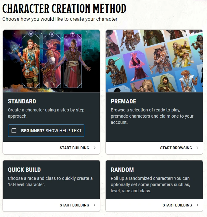 Character Creation | Lions & Legends Wiki | Fandom