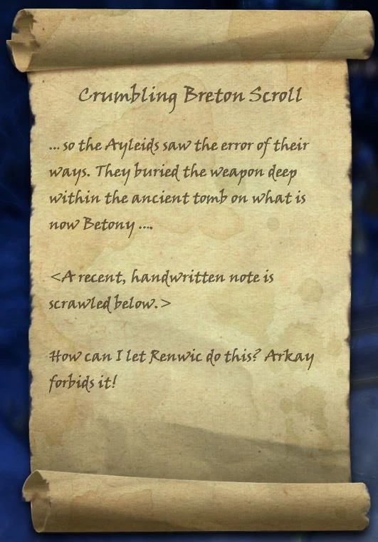 Crumbling Breton Scroll | Liora's library Wiki | Fandom