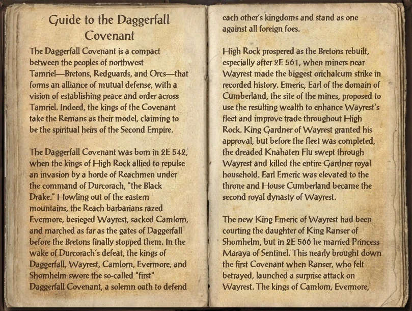 Guide to the Daggerfall Covenant | Liora's library Wiki | Fandom