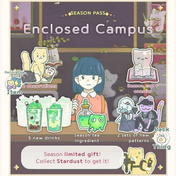 Season Pass/Enclosed Campus | Little Corner Tea House Wiki | Fandom