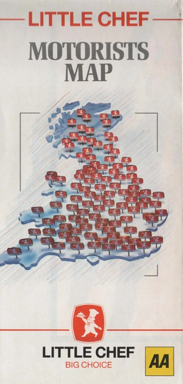 Little Chef AA Motorists Map 1989 | Little Chef Wiki | Fandom