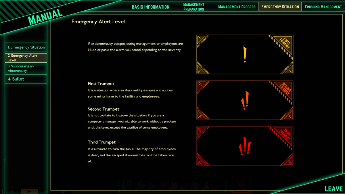 Emergency Level | Lobotomy Corporation Wiki | Fandom